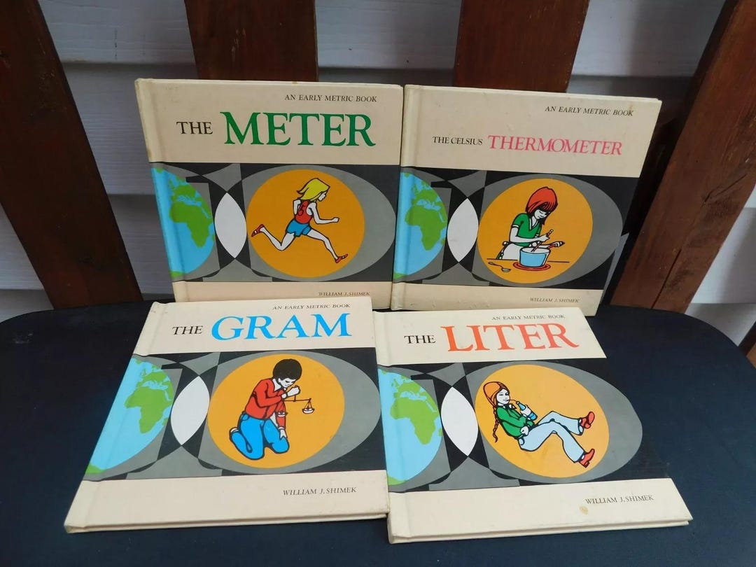 Early Metric Book Set 1970's the Gram the Meter the Liter Celsius ...