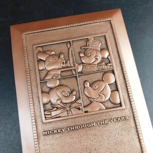 Mickey Through the Years Copper Metallic Picture Frame & Pin Walt ...