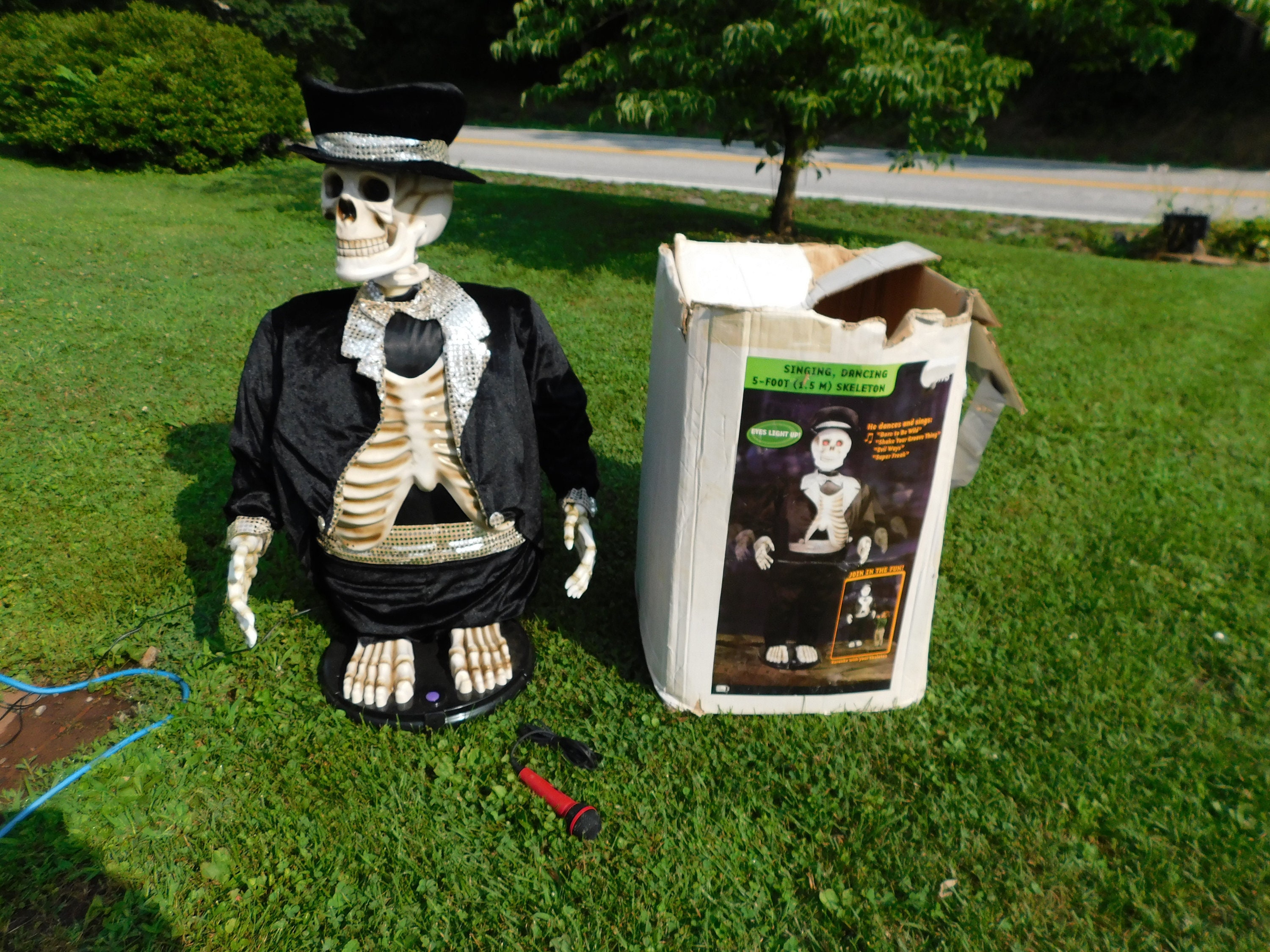 Gemmy Singing & Dancing Skeleton Halloween 5 ft Tall | Etsy