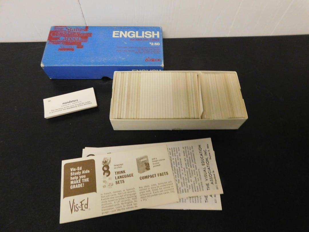Vis-ed English Vocabulary Cards 1000 Words Vintage Homeschool ...