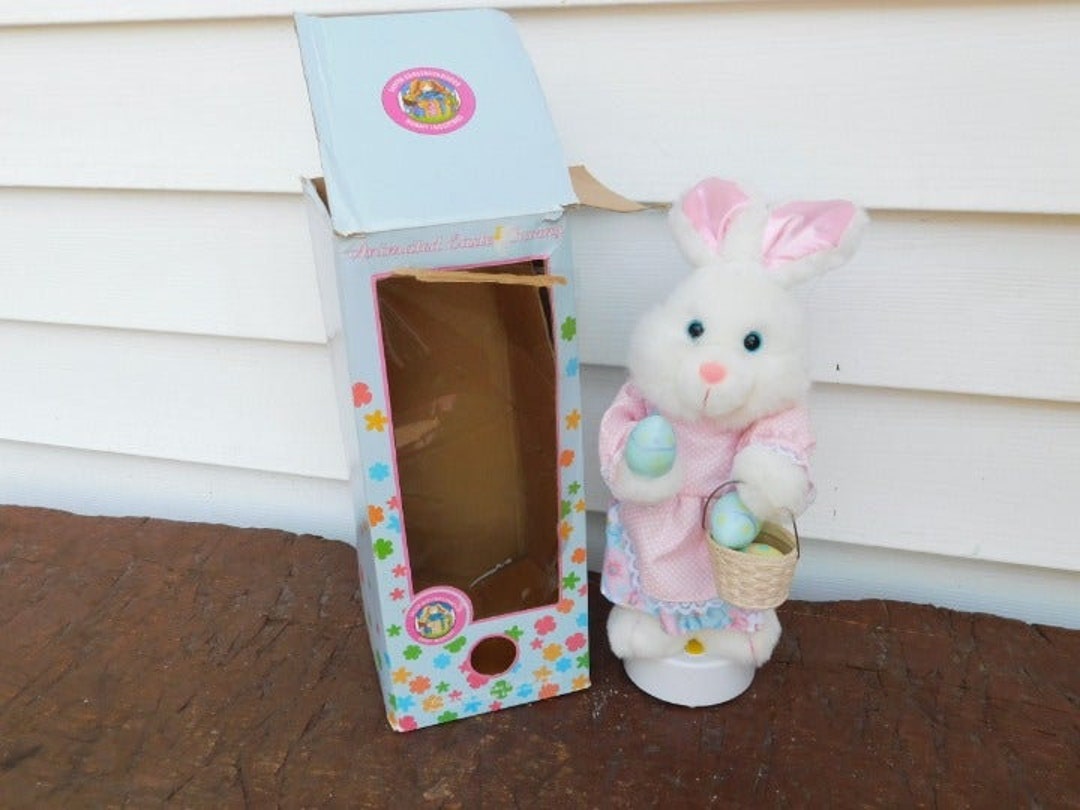 Easter Decor Gemmy Animated Musical Bunny Rabbit Painting Egg 13 Tall ...