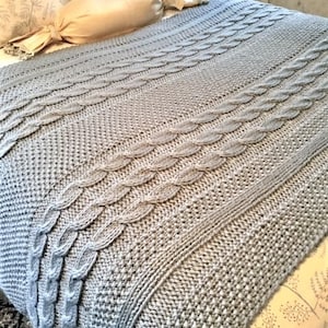BED RUNNER KNITTING Pattern, Super Chunky Knit Blanket Gift, Quick Knit ...
