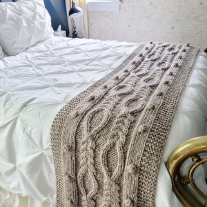 Chunky Cable Knit Bed Runner Pattern: Easy DIY Project (PDF Pattern) - Etsy