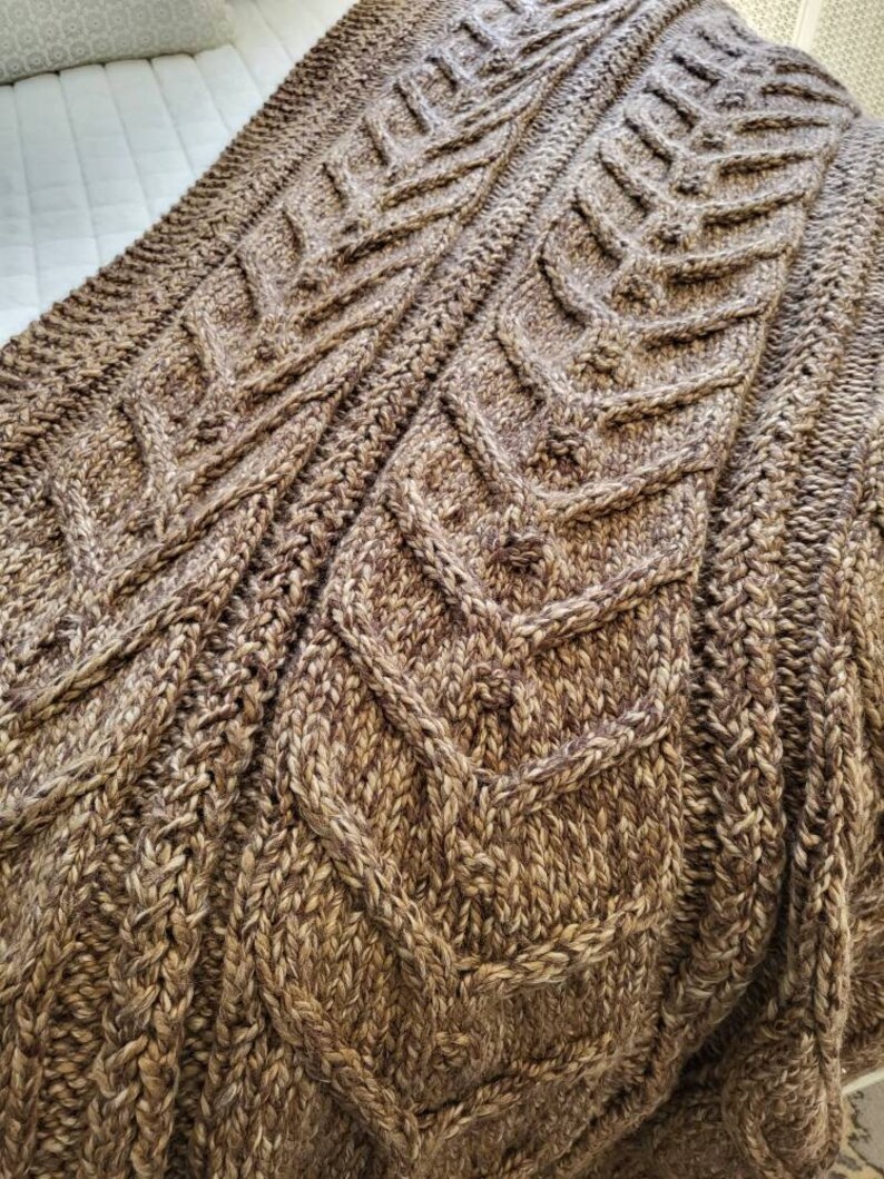 Chunky Cable Knit Blanket Pattern: Beginner Afghan Throw (PDF Pattern ...