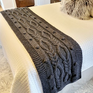 Chunky Cable Knit Bed Runner Pattern: Easy DIY Project (PDF Pattern) - Etsy