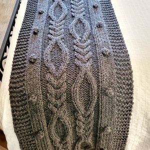 Chunky Cable Knit Bed Runner Pattern: Easy DIY Project (PDF Pattern) - Etsy