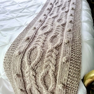 Chunky Cable Knit Bed Runner Pattern: Easy DIY Project (PDF Pattern) - Etsy