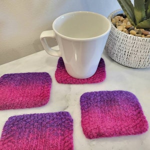 FELTED COASTER PATTERN, Beginner Knitting Pattern, Wool Trivet, Quick ...