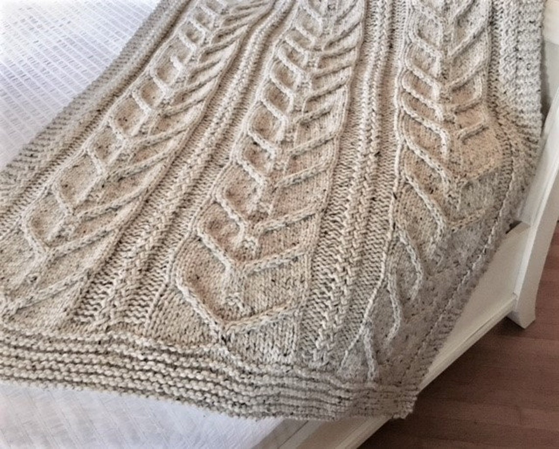 CABLE BLANKET Pattern/super Chunky Afghan Knitting - Etsy