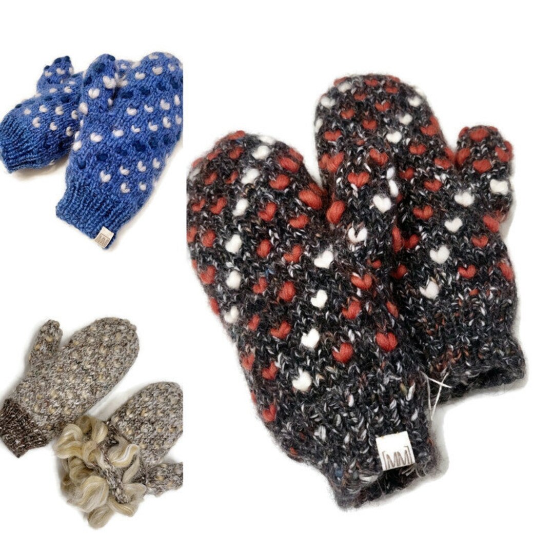THRUMMED MITTENS, Custom Newfoundland Mitts, Knitted Gifts for Her ...