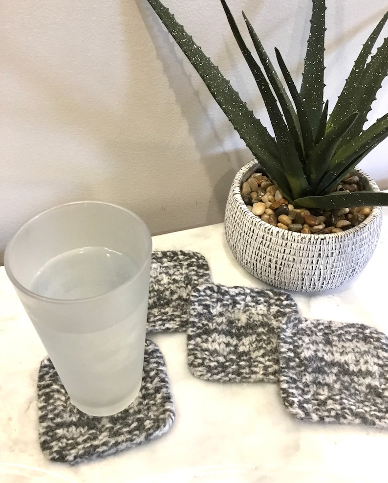 FELTED COASTER PATTERN, Beginner Knitting Pattern, Wool Trivet, Quick ...