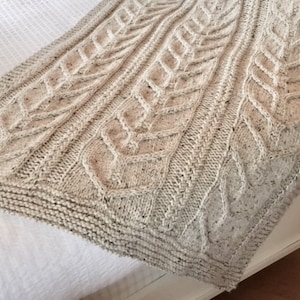 Chunky Cable Knit Blanket Pattern: Beginner Afghan Throw (PDF Pattern ...