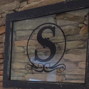 Monogram Oval Lettering Door Entry Decal Front Home Decor - Etsy