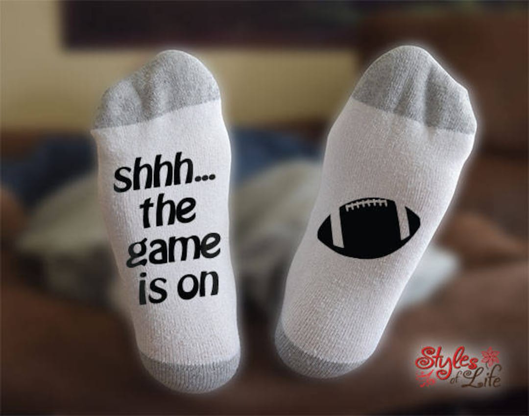 Football Socks, Shhh... the Game is On, Socks for Men - Etsy