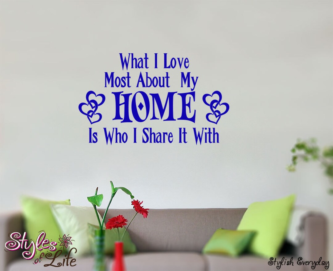 What I Love Most About My Home Wall Decor Wall Words Decal - Etsy