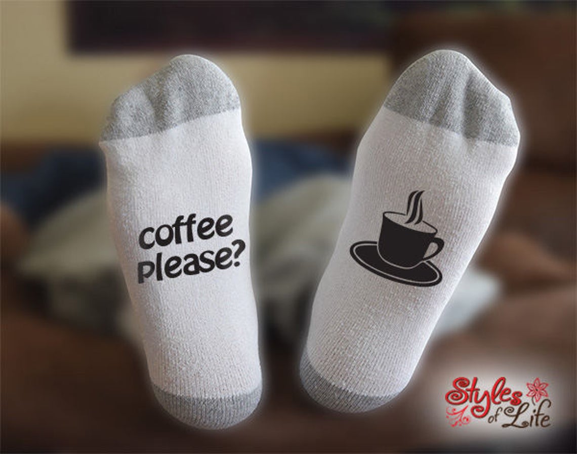 Coffee Please Coffee Mug Socks - Etsy