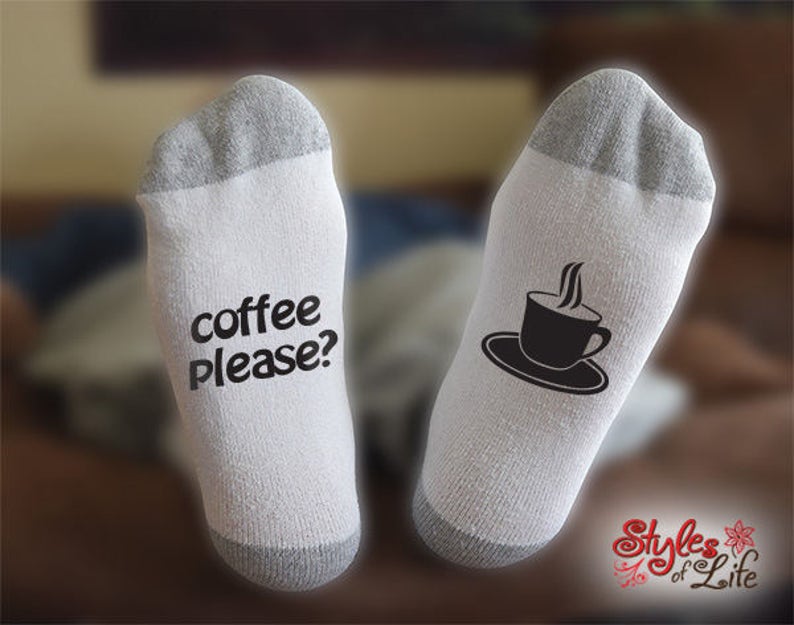 Coffee Please Coffee Mug Socks | Etsy