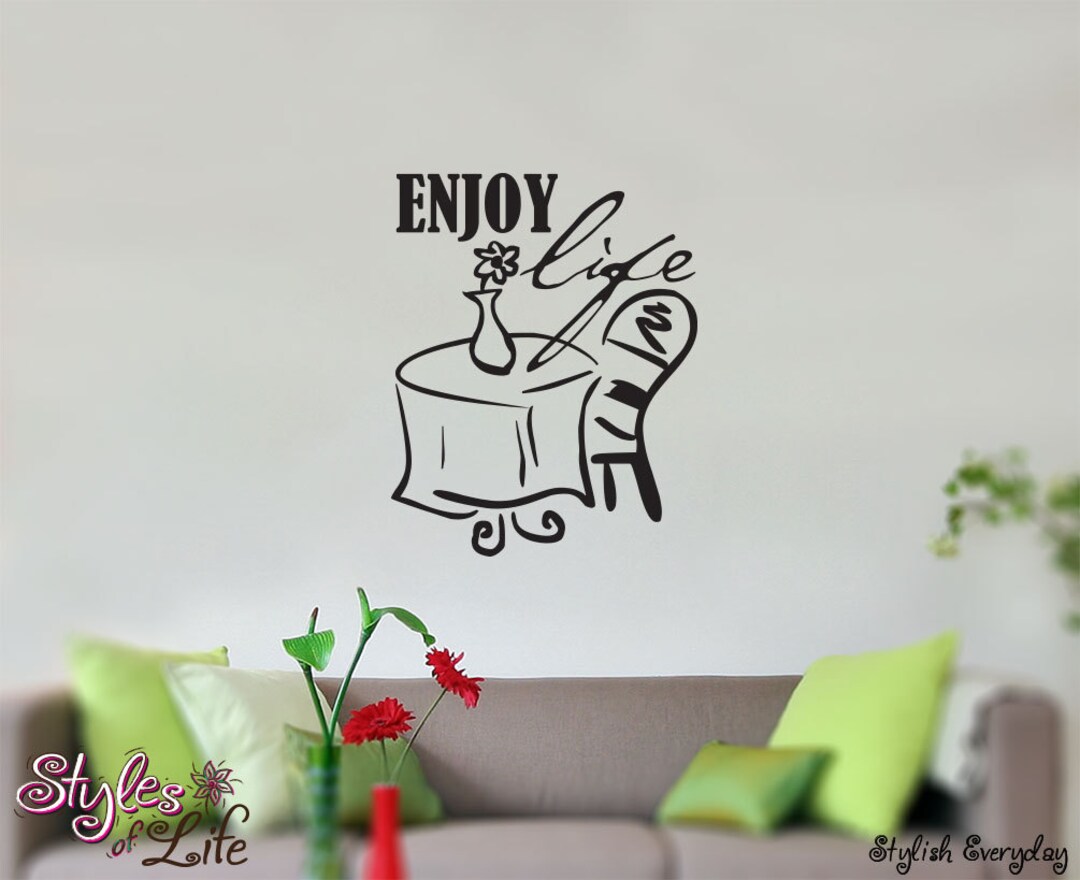 Enjoy Life Wall Decor Wall Words Decal - Etsy