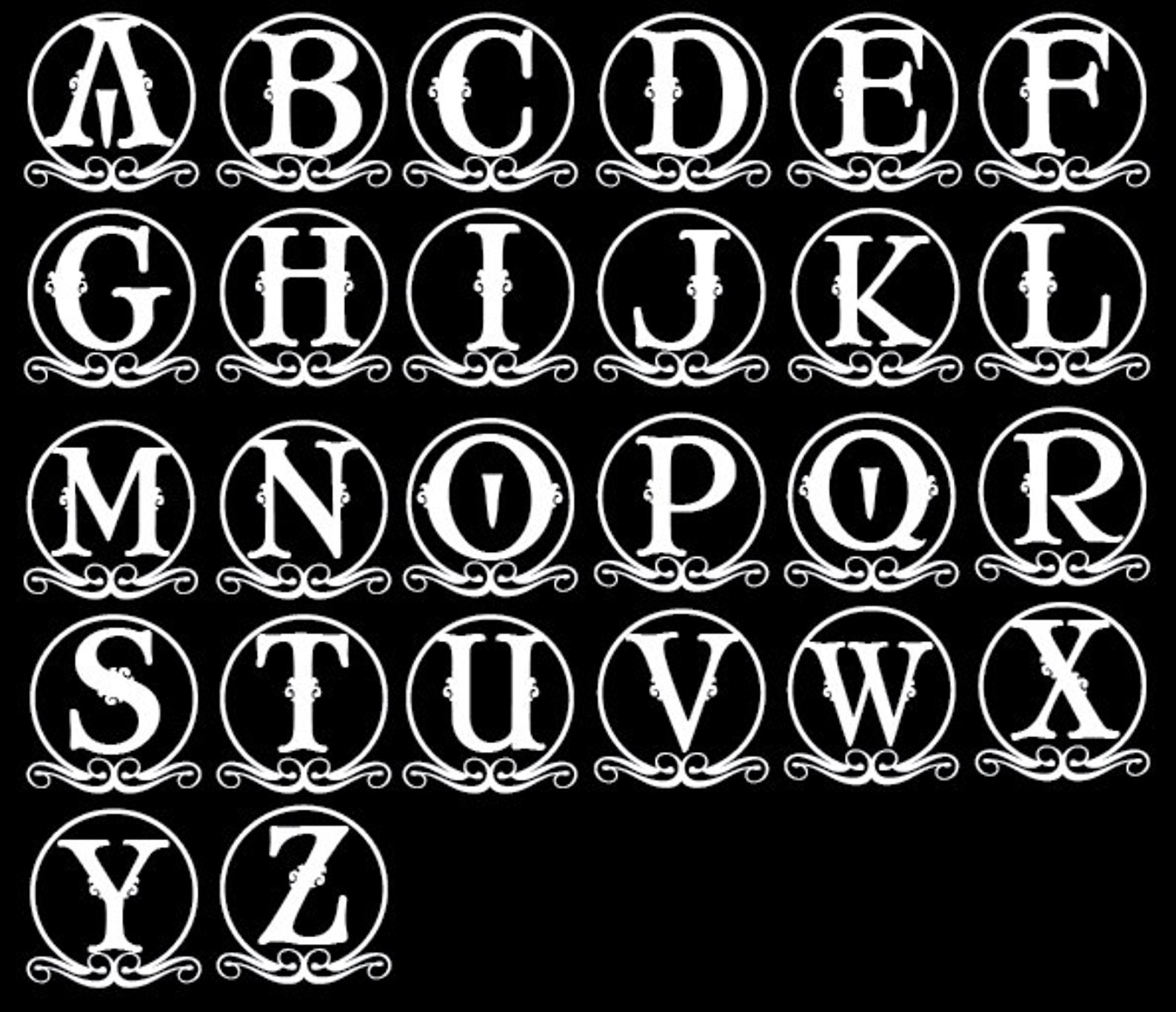 Monogram Oval Lettering Door Entry Decal Front Home Decor | Etsy