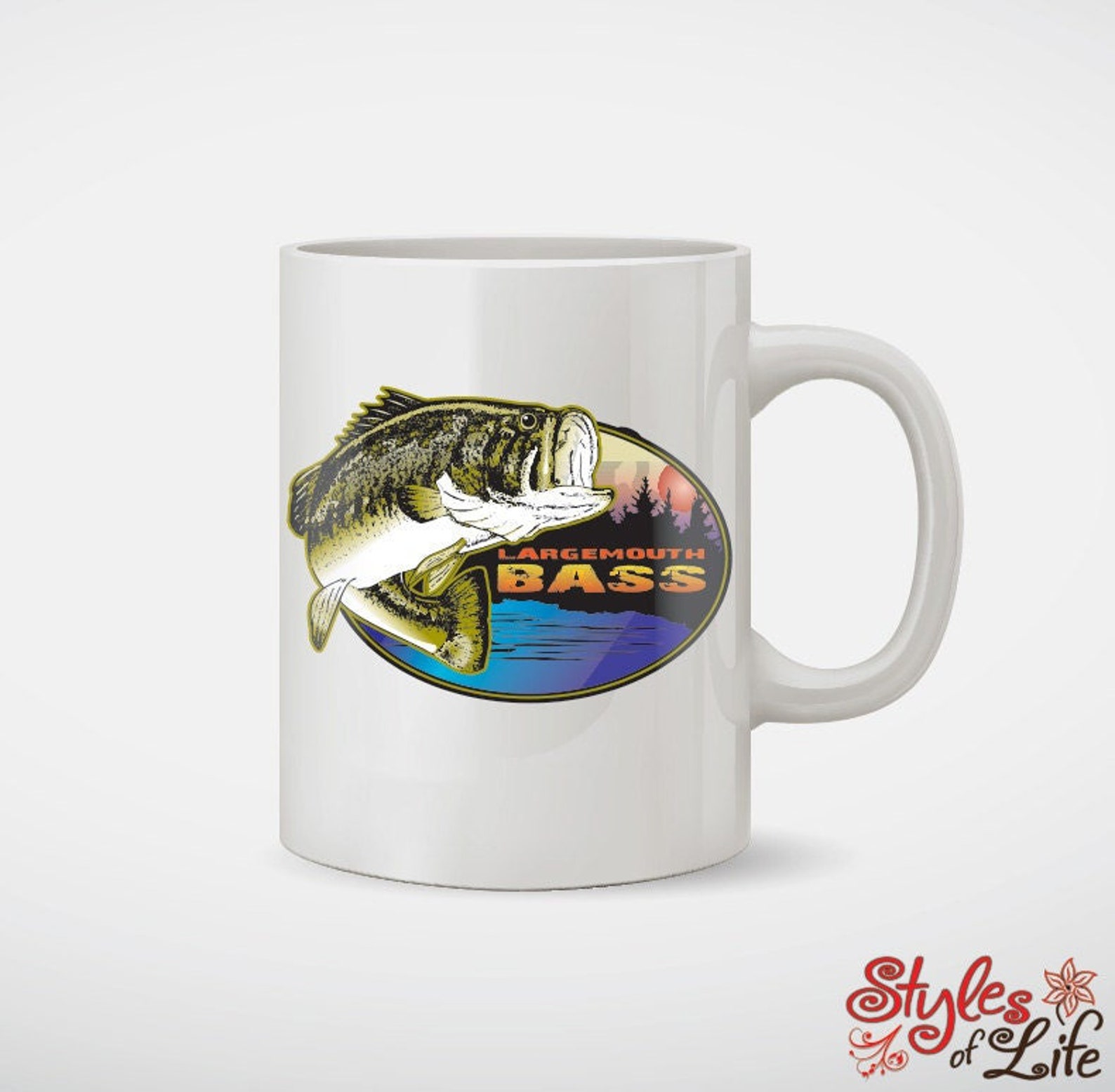 Fishing Largemouth Bass Coffee Mug - Etsy