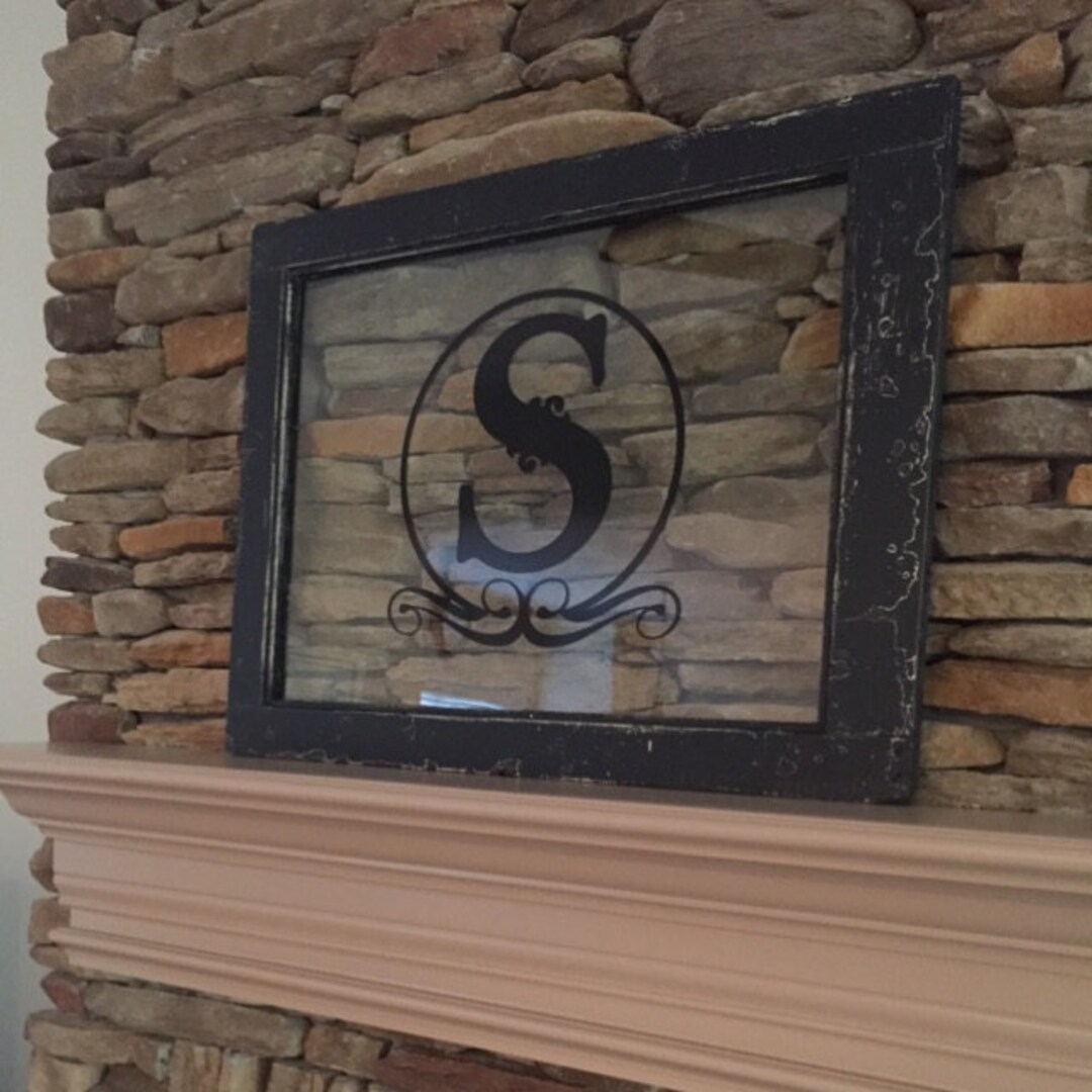 Monogram Oval Lettering Door Entry Decal Front Home Decor - Etsy