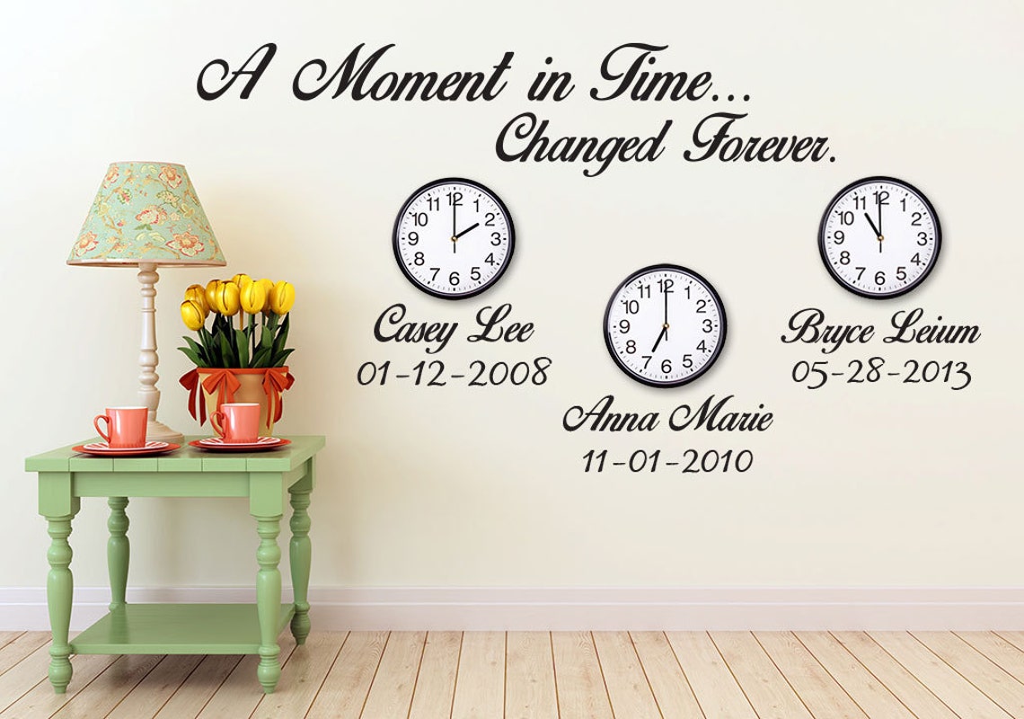 A Moment in Time Changed Forever Custom Name and Birthdate - Etsy