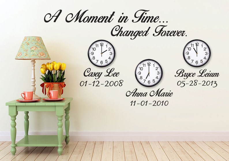 A Moment in Time Changed Forever Custom Name and Birthdate - Etsy