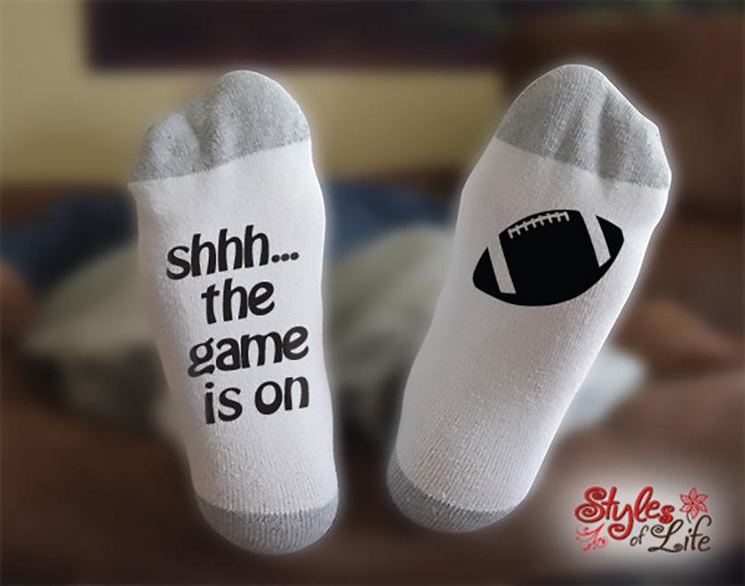 Football Socks, Shhh... the Game is On, Socks for Men - Etsy