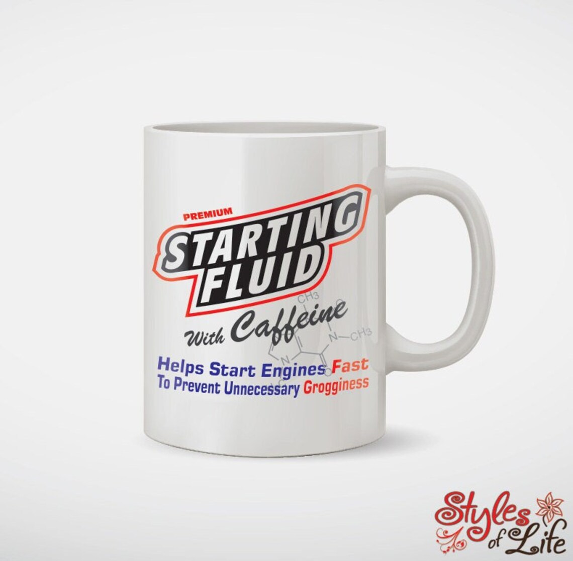 Starter Fluid With Caffeine Coffee Mug - Etsy