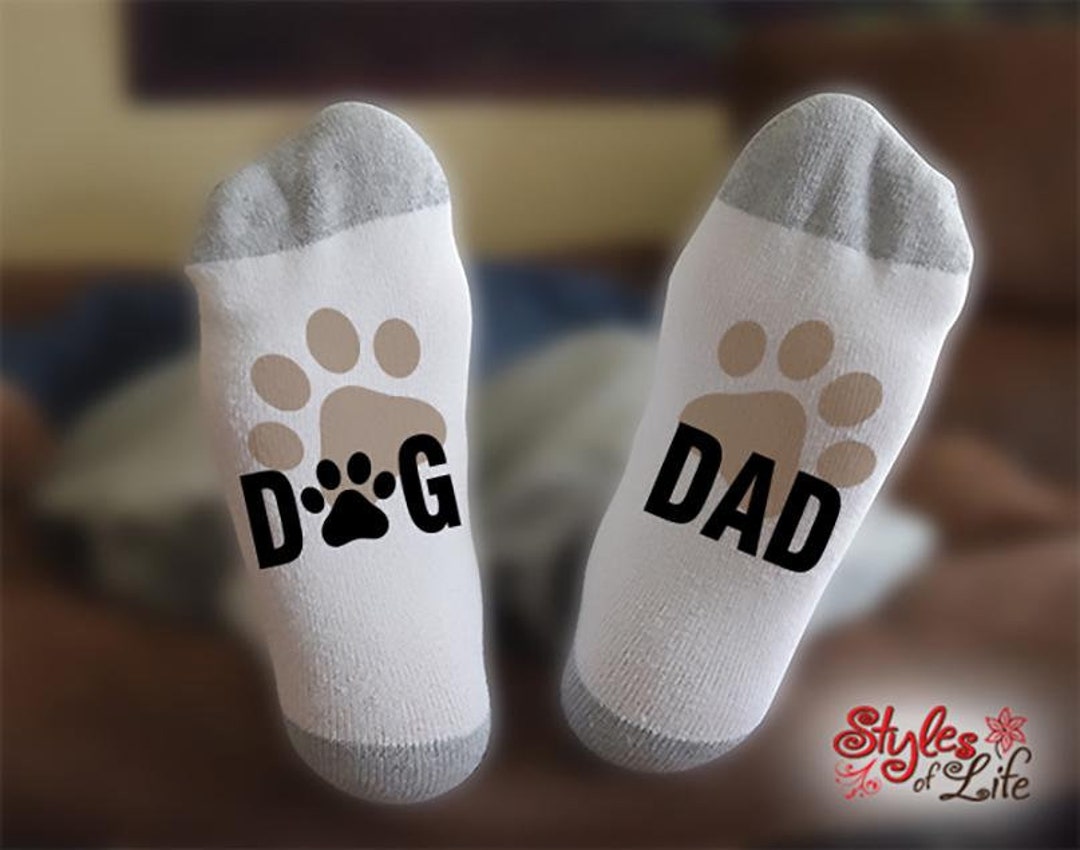 Dog Dad Socks, Gift for Him, Gift for Husband, Gift for Dad, Boyfriend ...