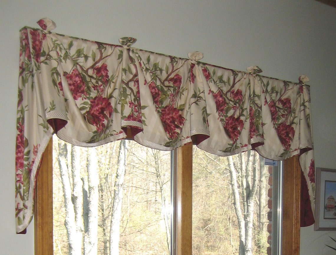 Casual Empire Valance W/knots-made to Order your Fabricmy - Etsy