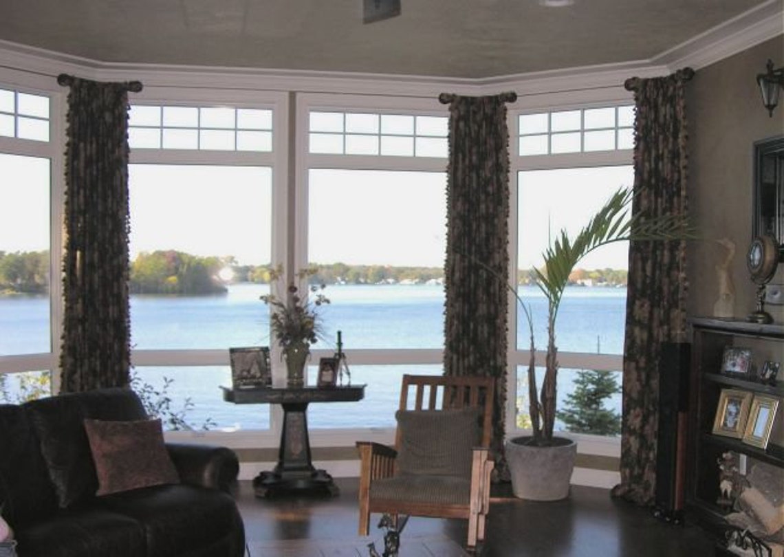 Gathered Rod Pocket Drapery Panels CUSTOM - Etsy