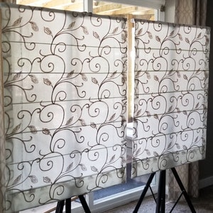 Custom FLAT ROMAN SHADE With Ribs (your Fabric, My Linings) - Etsy