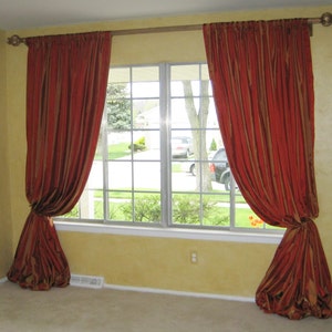 Gathered Rod Pocket Drapery Panels - CUSTOM - Etsy