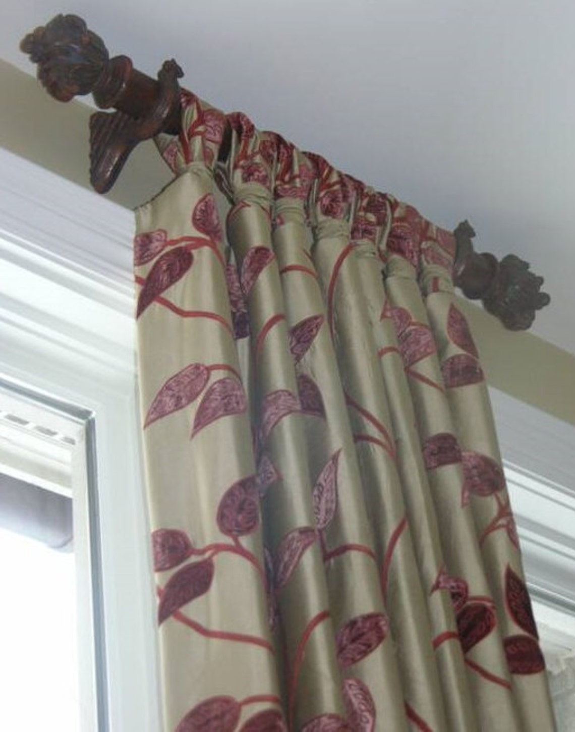Gathered Tab Top Curtain Panel CUSTOM - Etsy