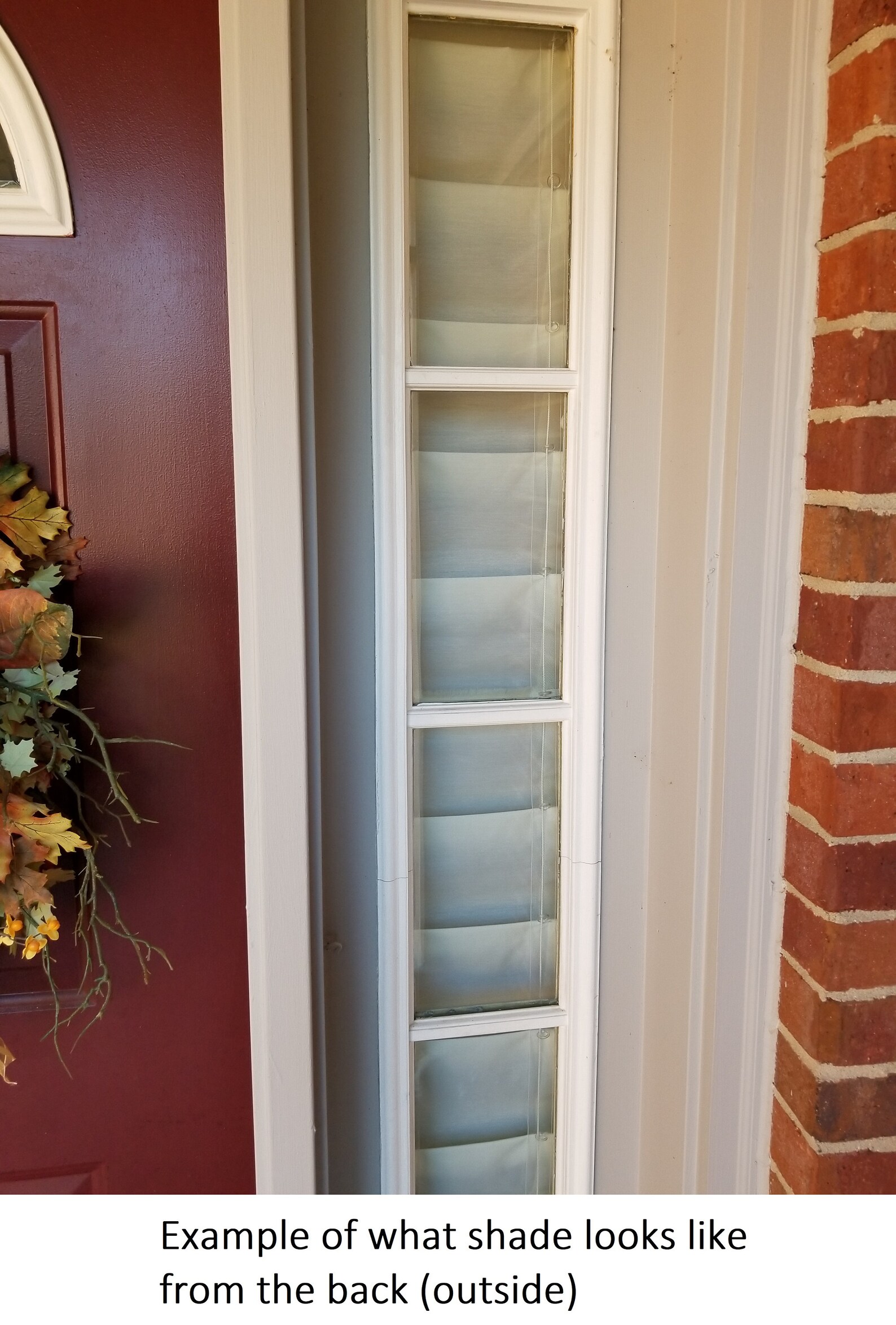 SOFT FOLDED SHADE for Side Light Front Door fabric Included - Etsy