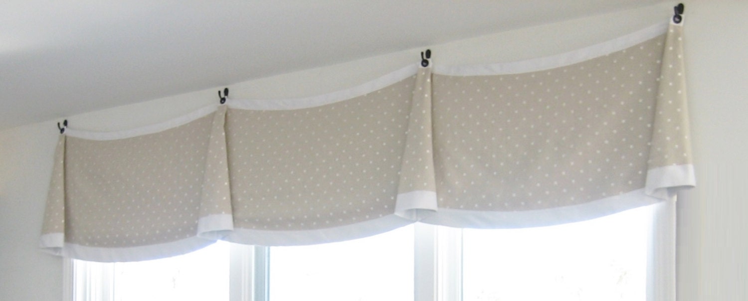 Custom Window Treatments FLAT BELL VALANCE W/grommets made - Etsy
