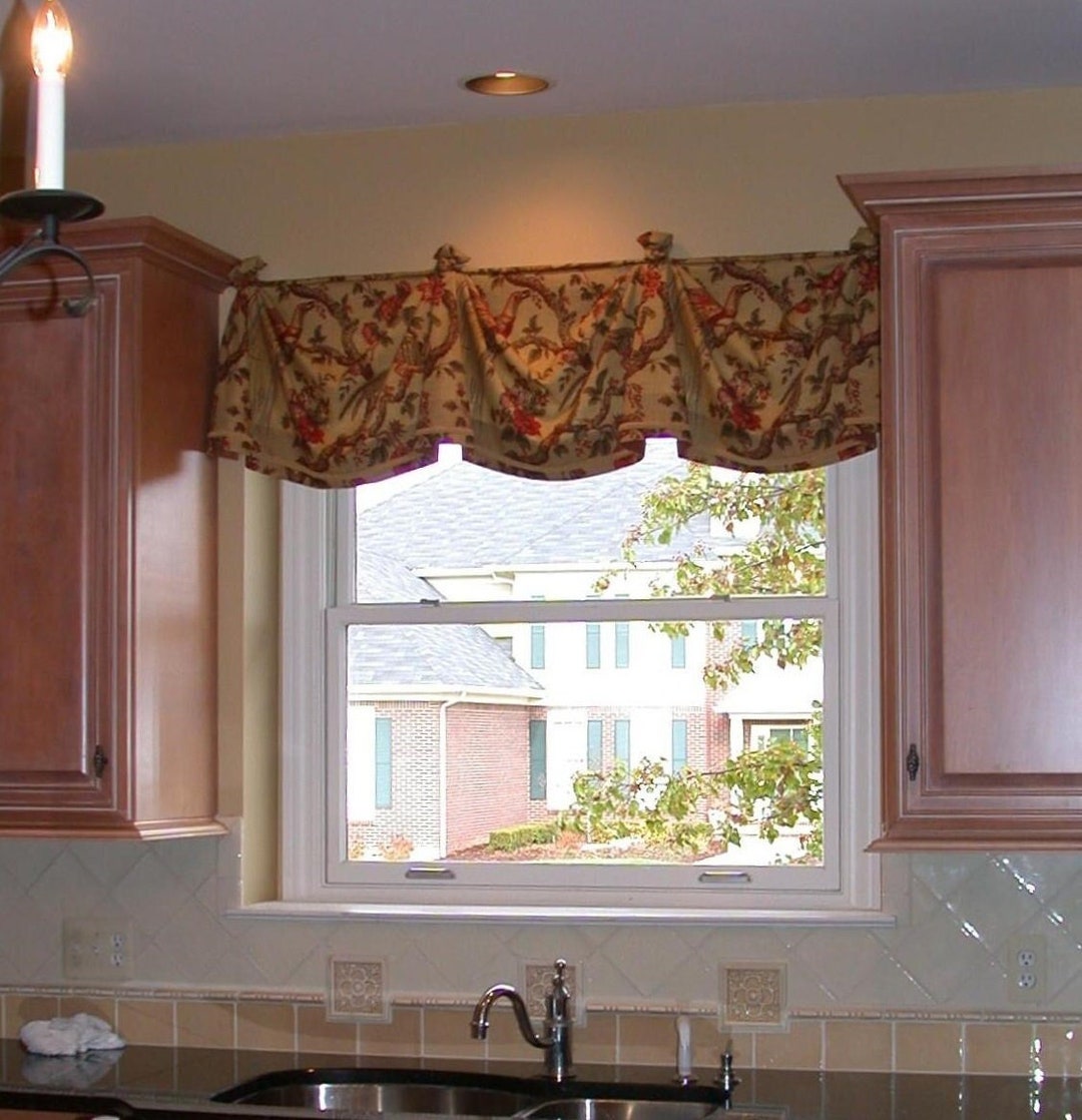 Casual Empire Valance W/knots-made to Order your Fabric,my Lining - Etsy