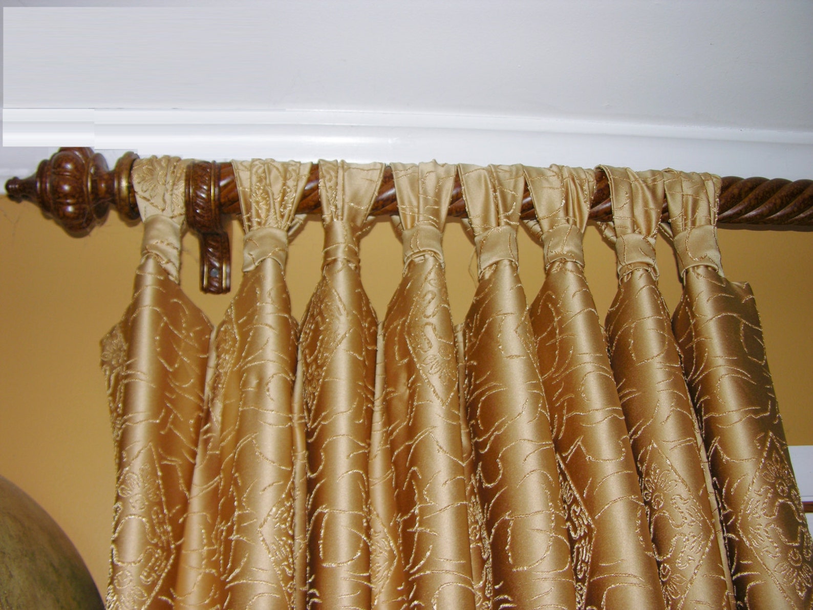 Gathered Tab Top Curtain Panel CUSTOM - Etsy