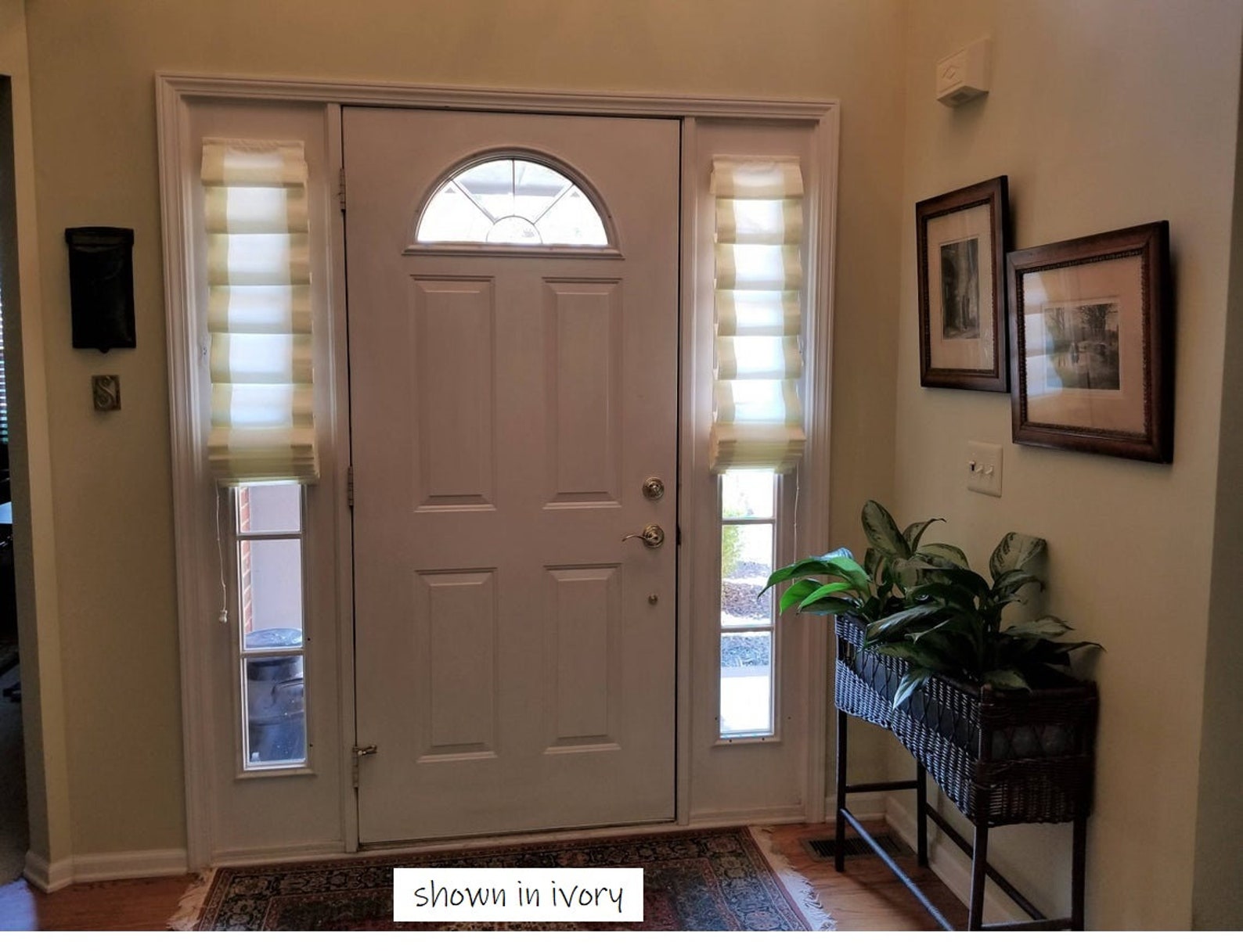 SOFT FOLDED SHADE for Side Light Front Door fabric Included - Etsy