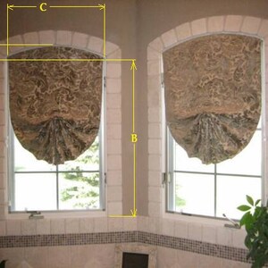 Custom Roman Shade FAN STYLE, With ARCH at Top - Etsy
