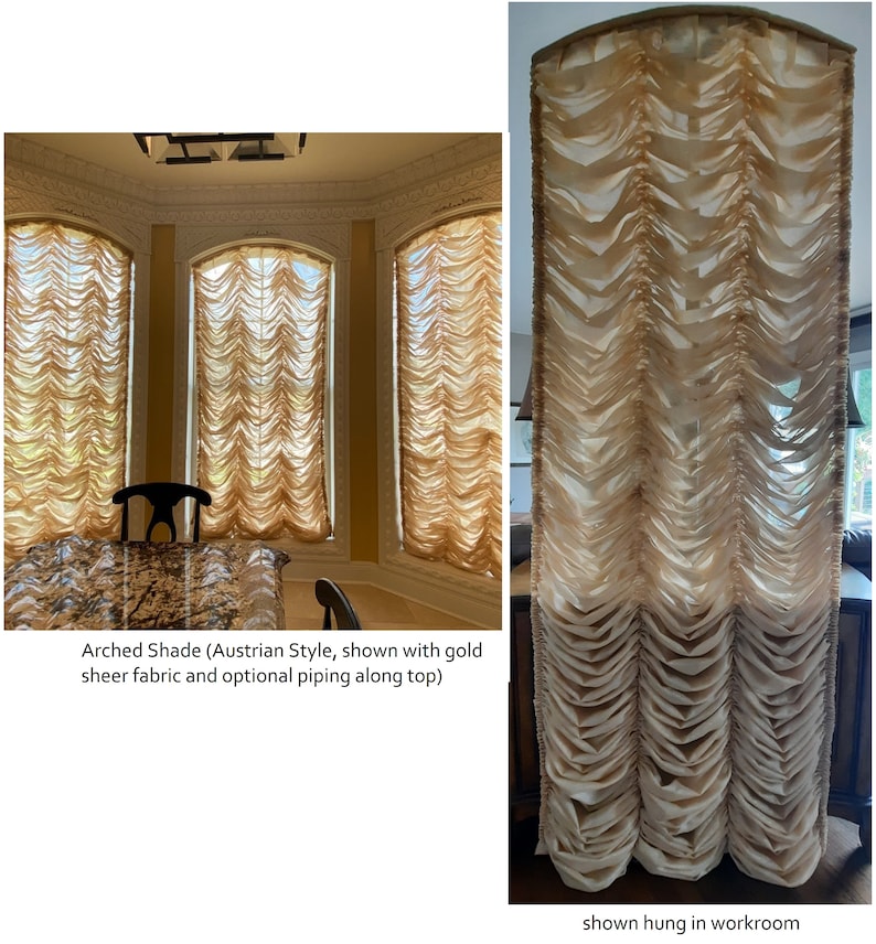 ARCHED ROMAN SHADE - Custom - Etsy