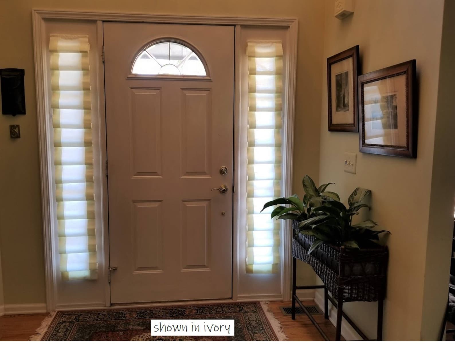 SOFT FOLDED SHADE for Side Light Front Door fabric Included - Etsy