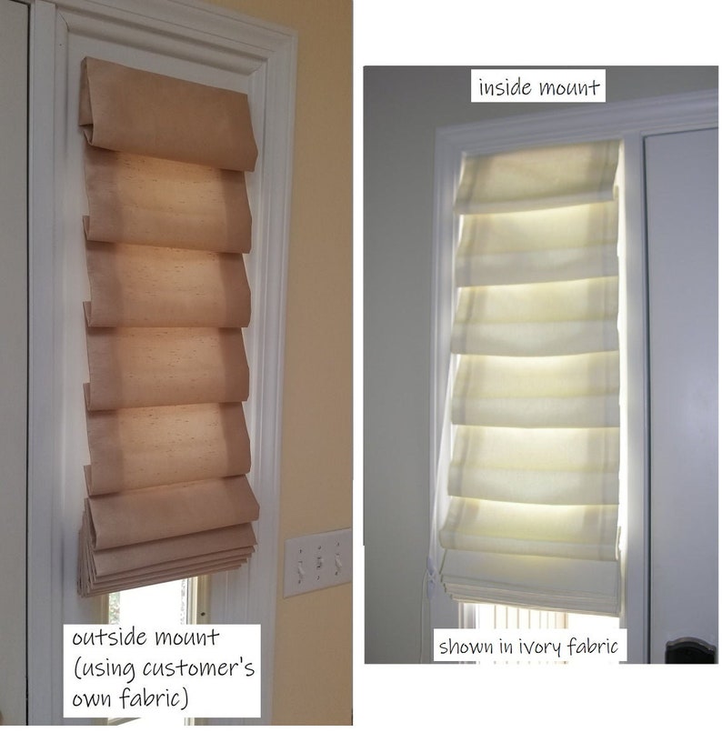 SOFT FOLDED SHADE for Side Light Front Door fabric Included - Etsy