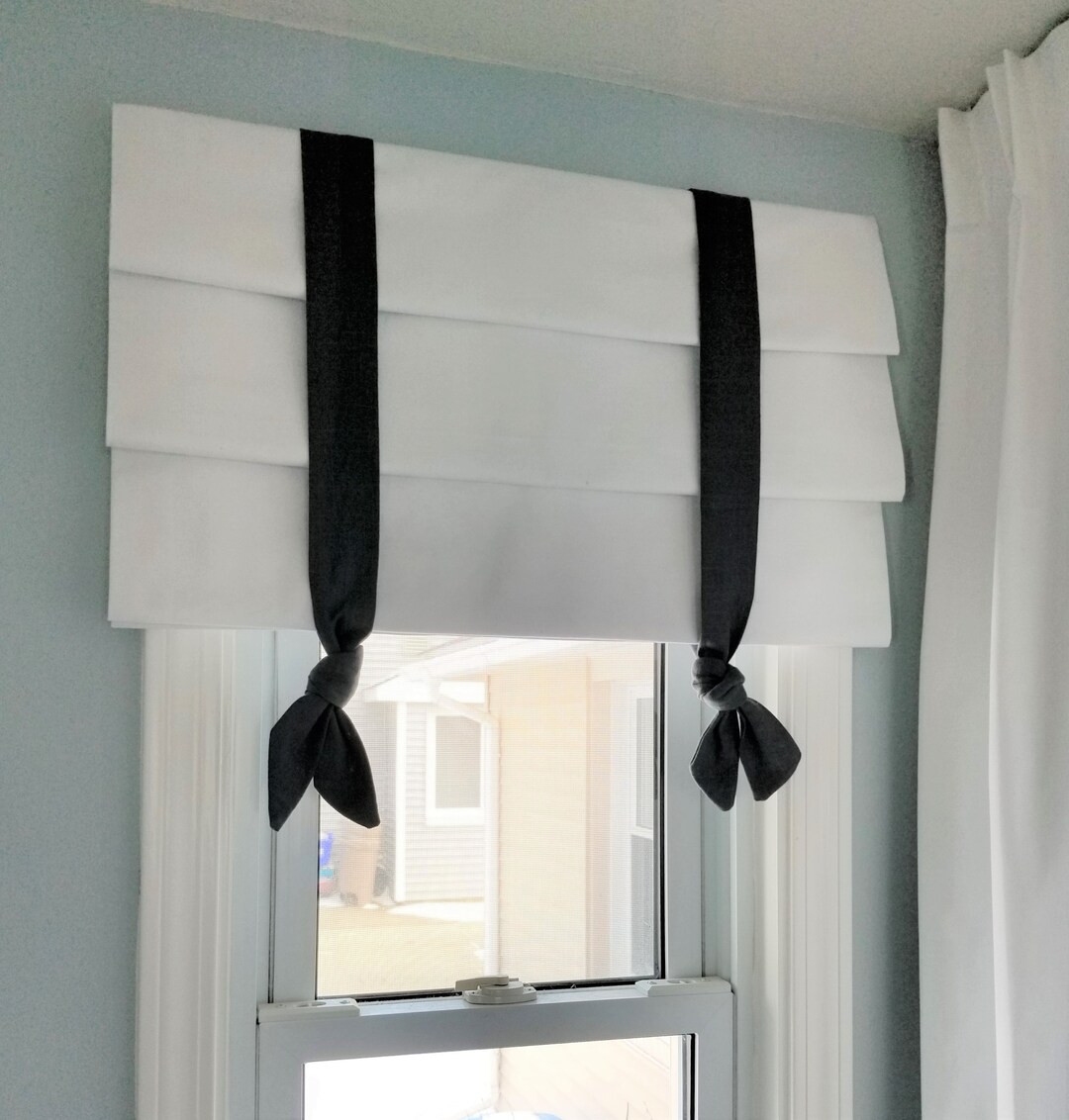 Soft Folded Valance With Ties your Fabric, My Lining - Etsy
