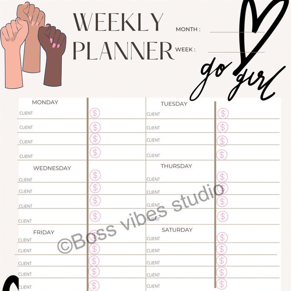 Nail Tech Planner - Etsy