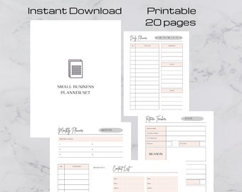 Small Business Planner - Grey - Digital Download - Etsy