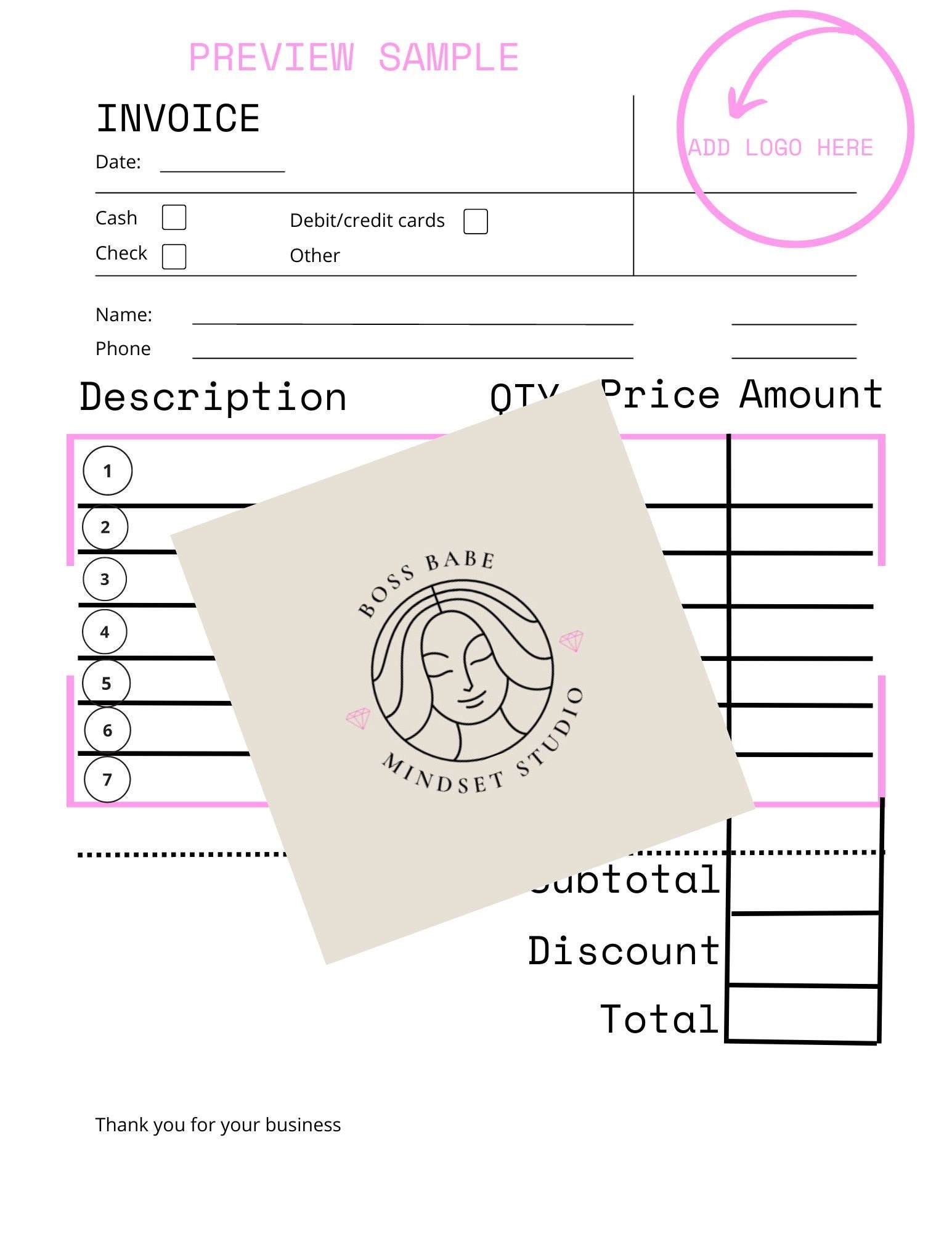 Invoice Template - Etsy