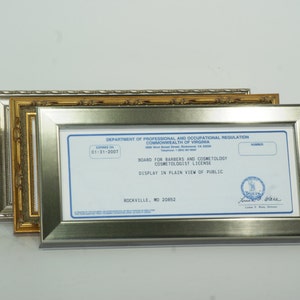 Black Business License Frames With Glass, Easel Back and Hanger for ...