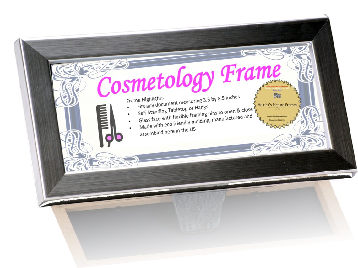 Cosmetology Self Standing Picture Frames With Glass, Easel Back and ...